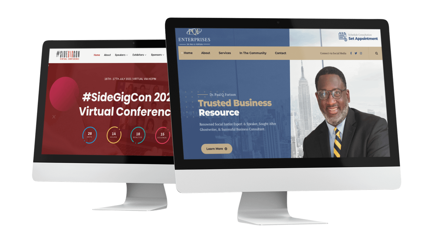 Entrepreneur Website Design - SRJ Webites